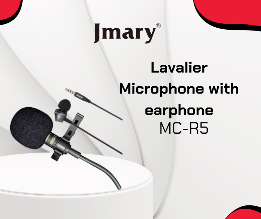 omnidirectional lavalier microphone with Earphone: JMARY MC-R5